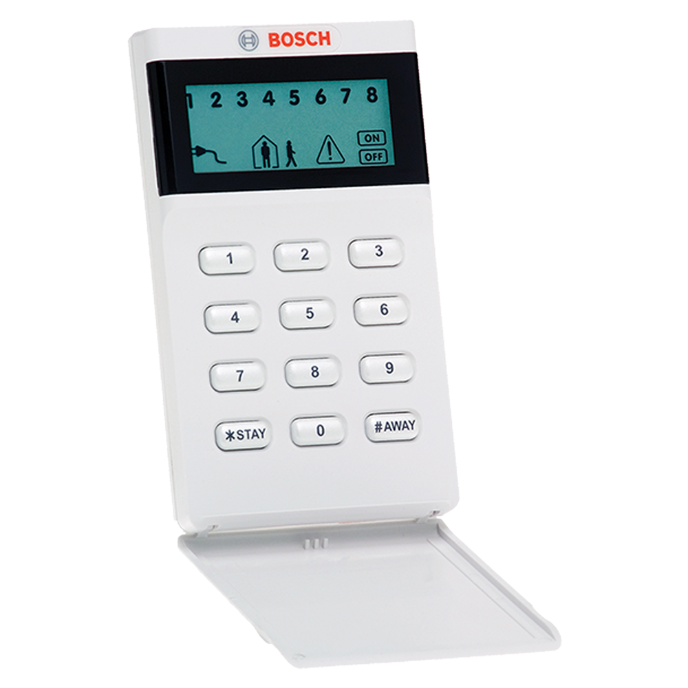 bosch hardwired keypad white icon lcd with backlit plastic wall mount ...