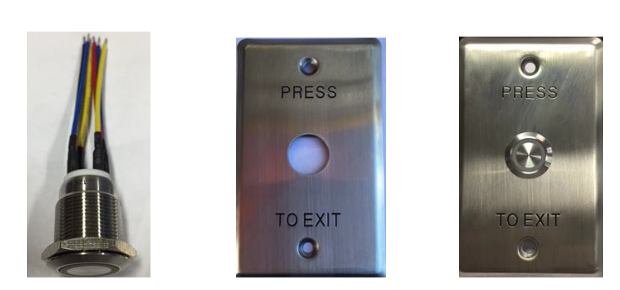 flush stainless steel mechanical push button w/illuminated green led on ...